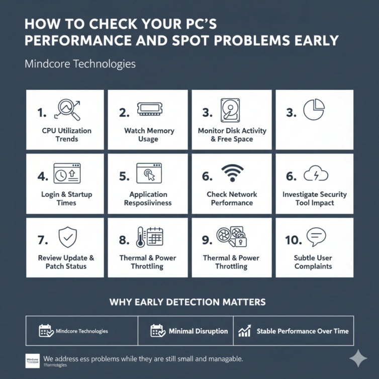 Check PC Performance And Spot Problems Early | Mindcore Technologies