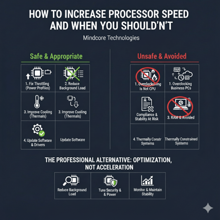 Increase Processor Speed Safely And When Not To | Mindcore Technologies